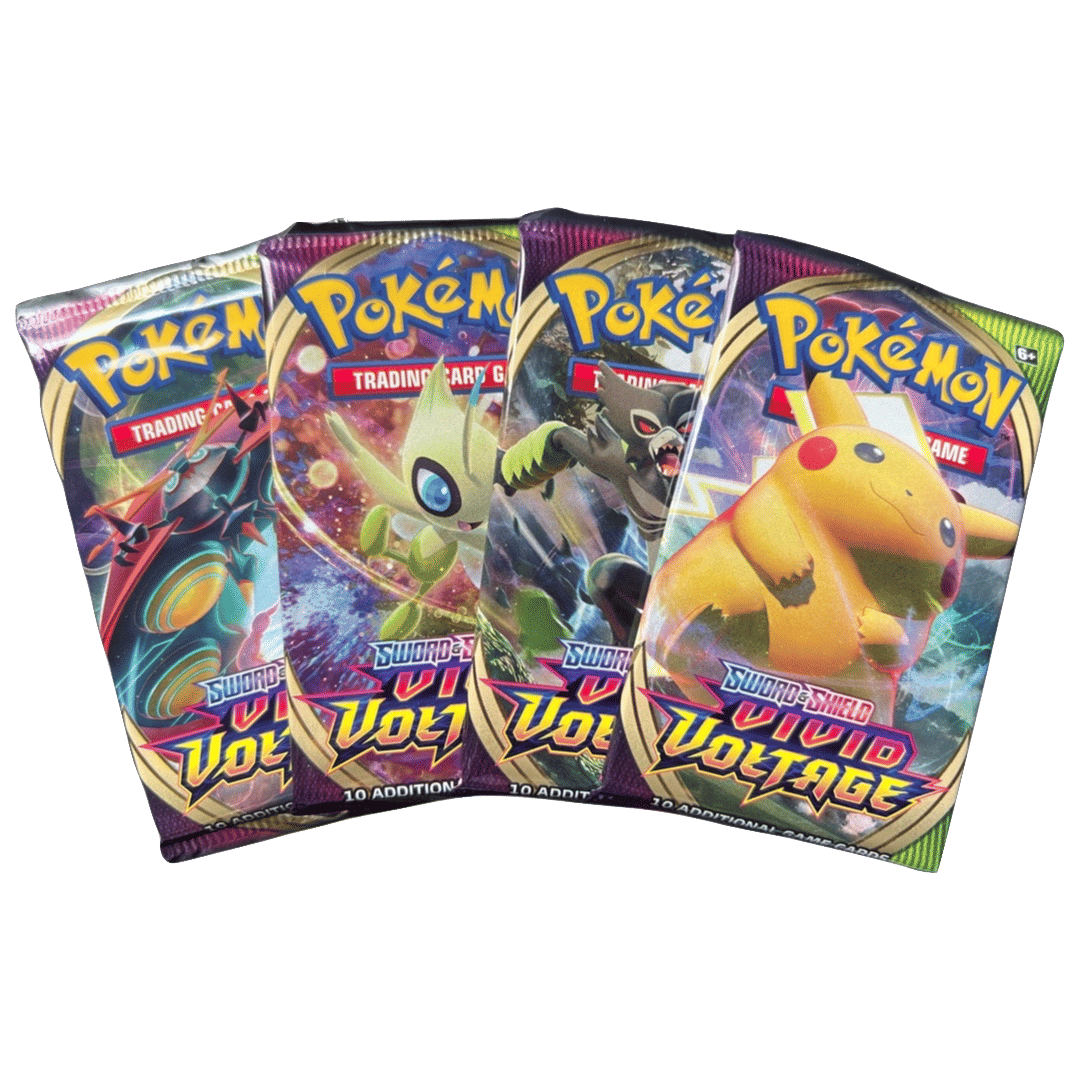 Pokémon 2020 Vivid Voltage Booster Packs (Set of 4 - Random) | Rare Candy