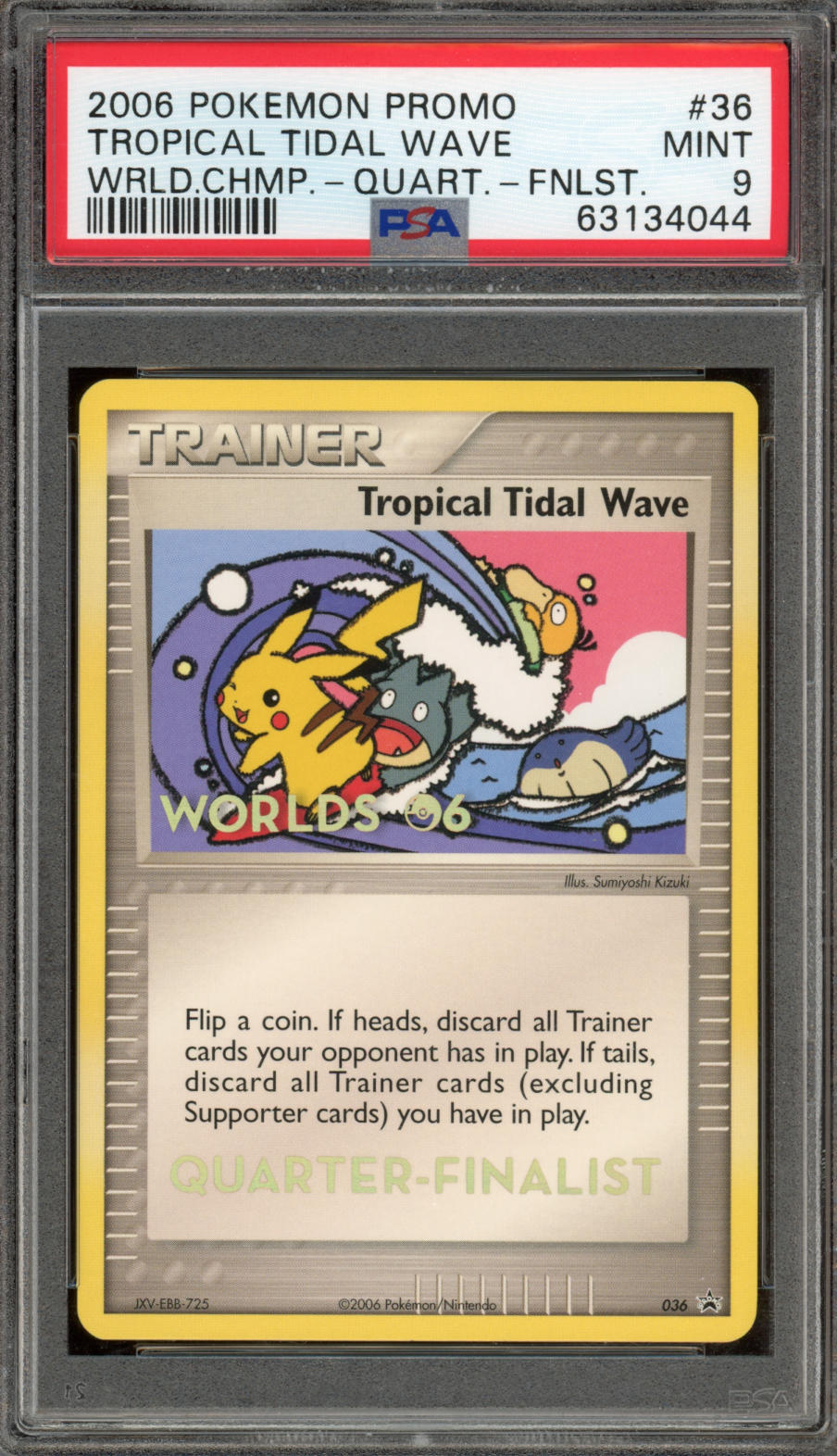 PSA MINT 9 2006 Pokémon World Championships Promo #36 Tropical Tidal ...