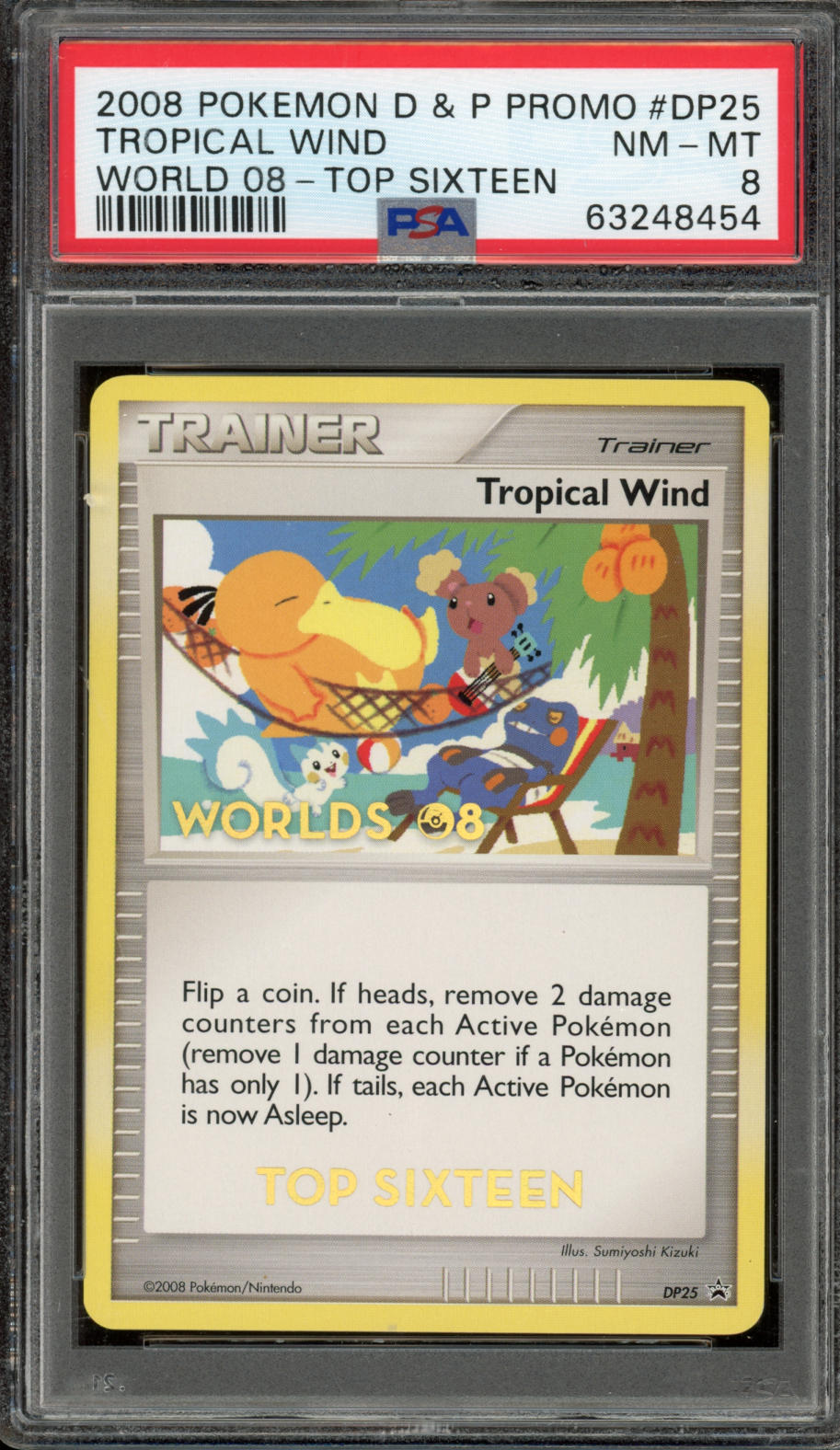 PSA 8 2008 Pokémon World Championship DP Black Star Promos #DP25 Tropical Wind Top 16 | Rare Candy