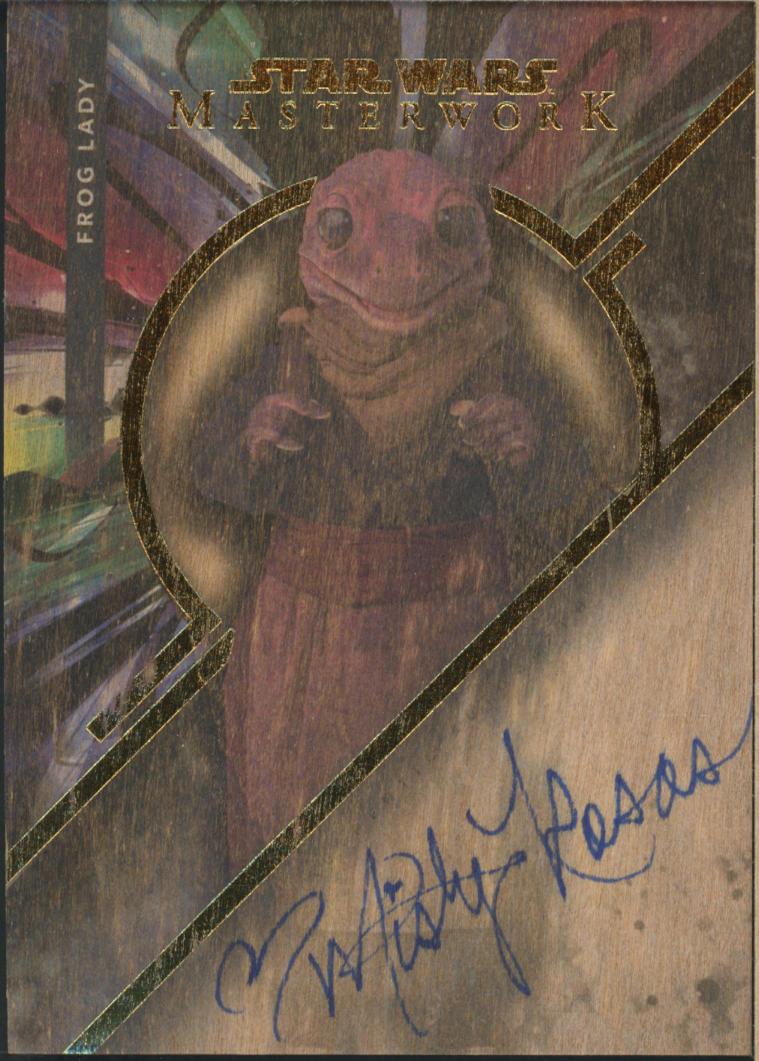 Star Wars Masterwork 2022 Frog Lady Wood Card Misty Rosas Auto 10/10 ...