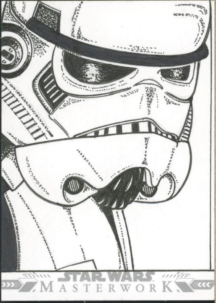 Star Wars Masterwork 2022 Sketch Card Stormtrooper Rusty M | Rare Candy