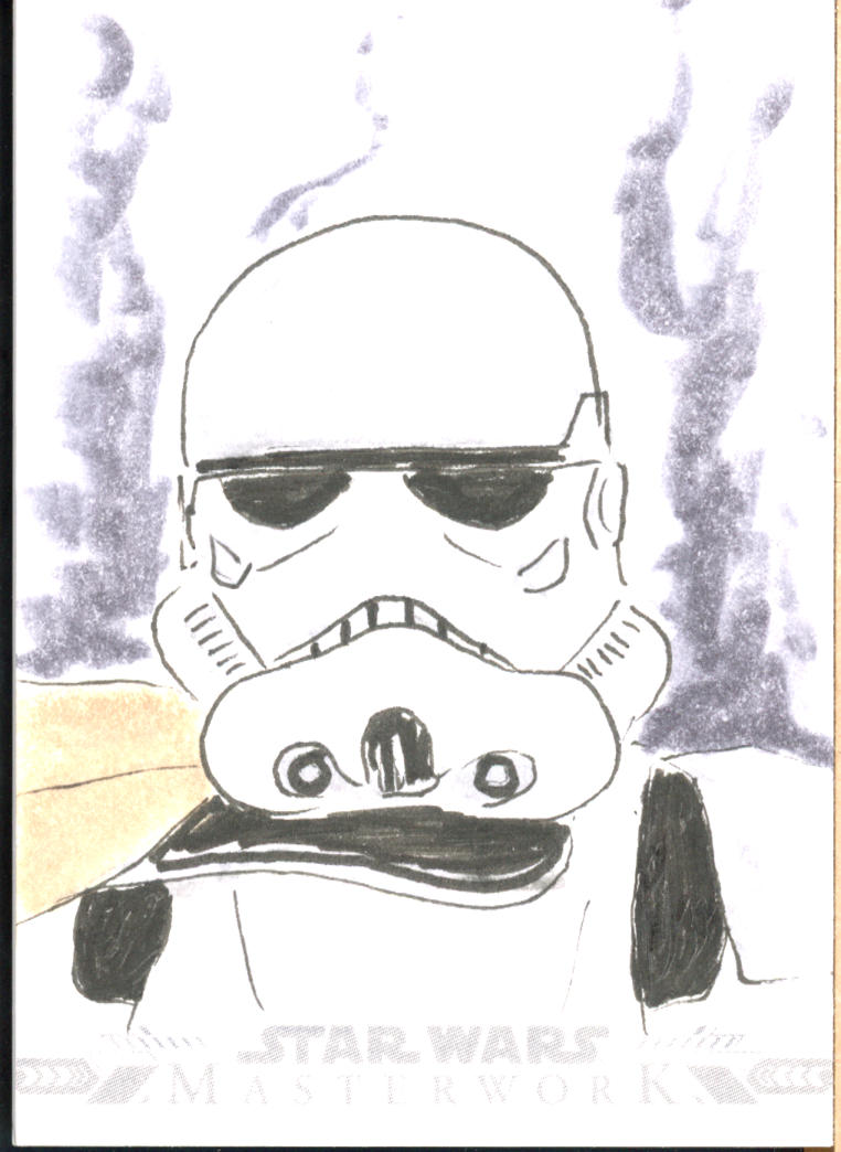 Star Wars Masterwork 2022 Sketch Card Stromtrooper Wayne Tully | Rare Candy