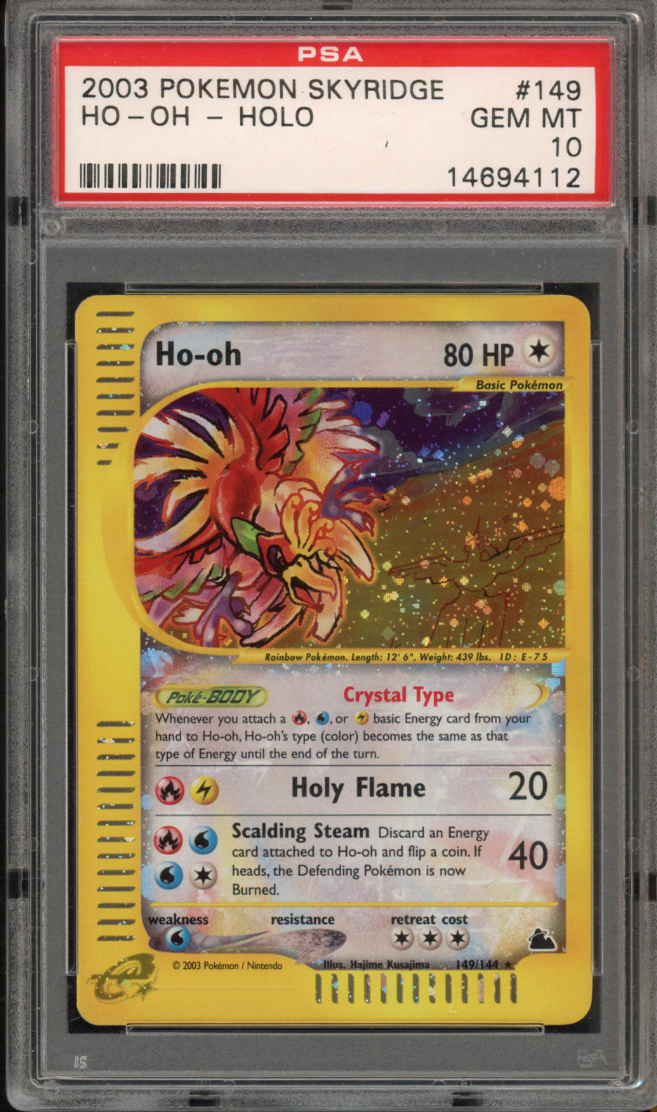 PSA 10 Skyridge Crystal Ho-Oh | Rare Candy