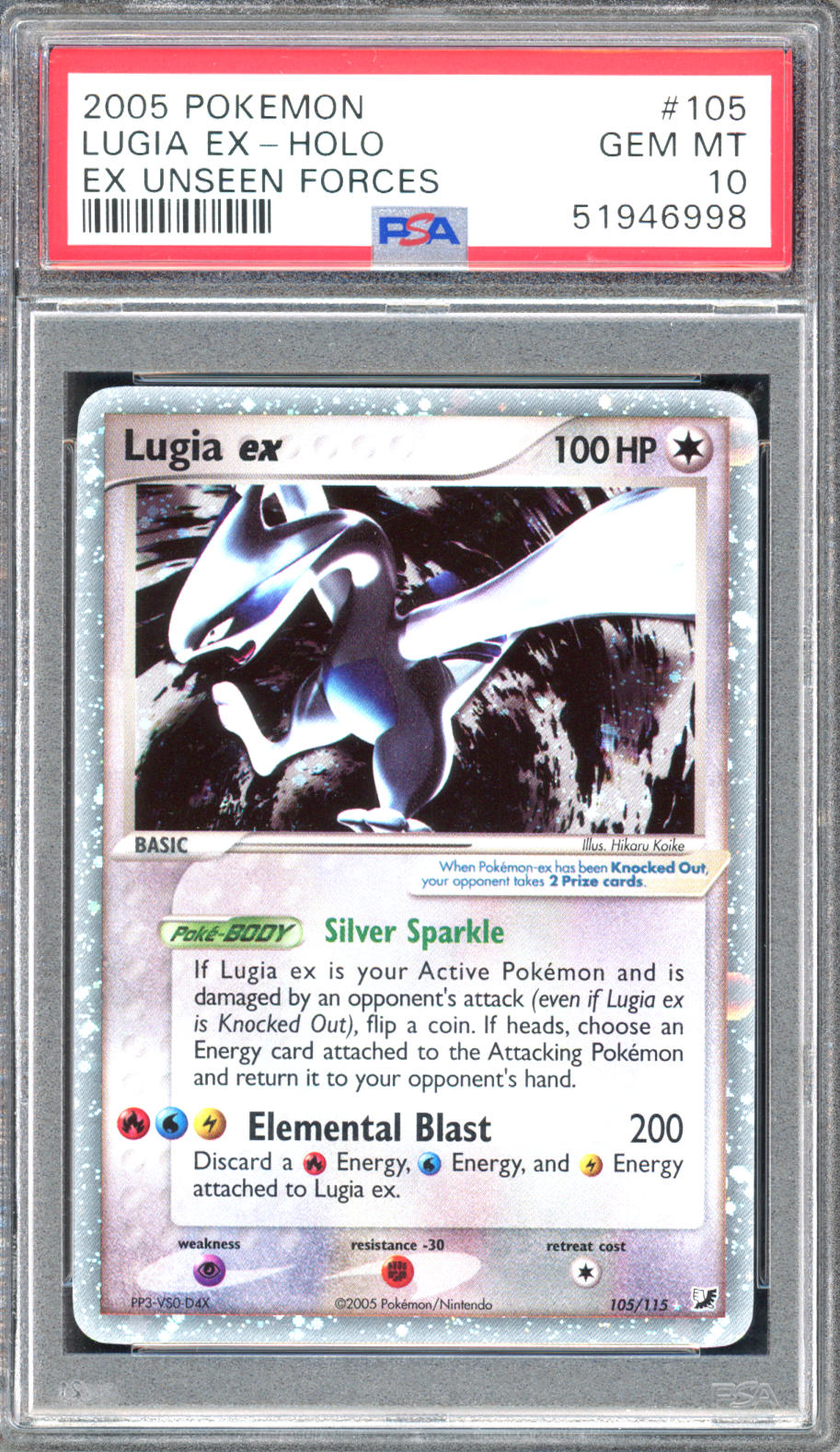 PSA 10 EX Unseen Forces Lugia EX | Rare Candy