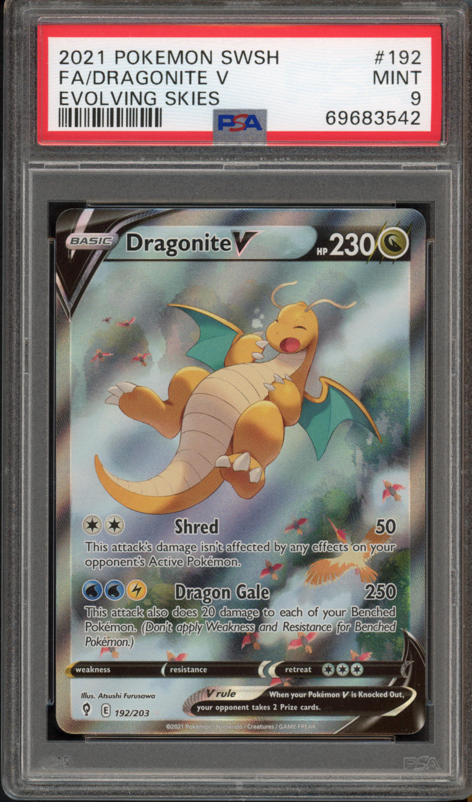2021 Pokemon Evolving Skies Dragonite V PSA 9 | Rare Candy