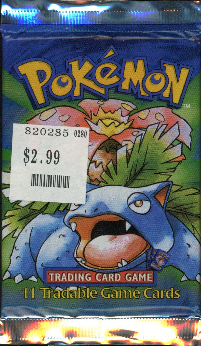 1999 Pokémon Base Set Shadowless Booster Pack (Venusaur Art) | Rare Candy