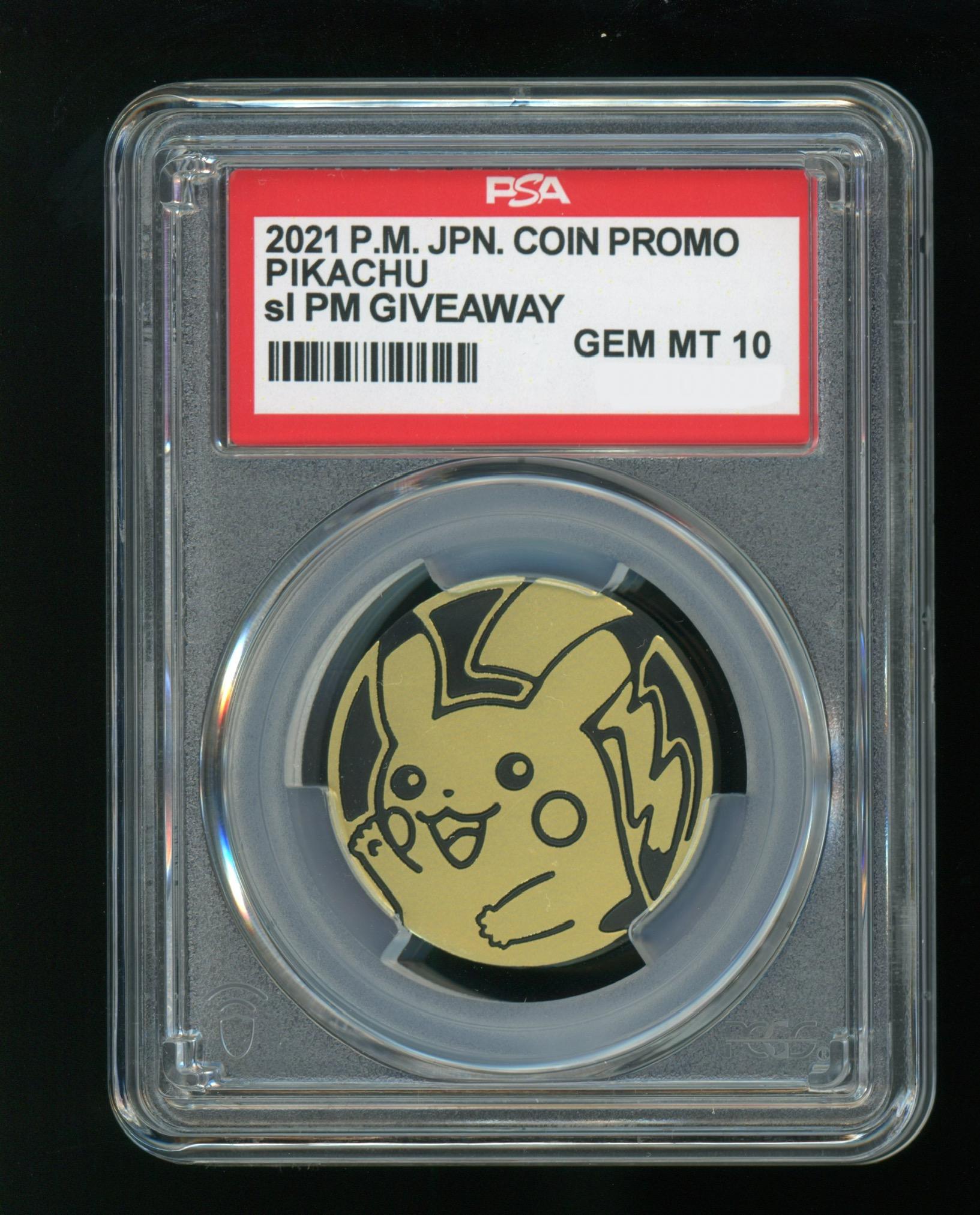 PSA 10 Pikachu Japanese Coin Promo Start Deck 100 Playmat Giveaway 2021 ...