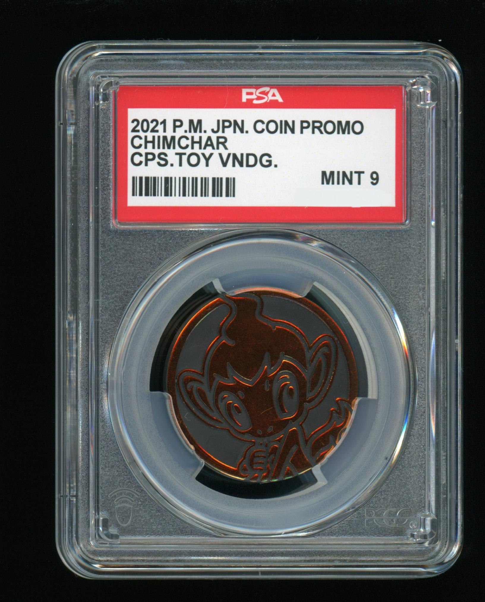 PSA 9 Chimchar Japanese Coin Promo Capsule Toy Vending Machines 2021 ...