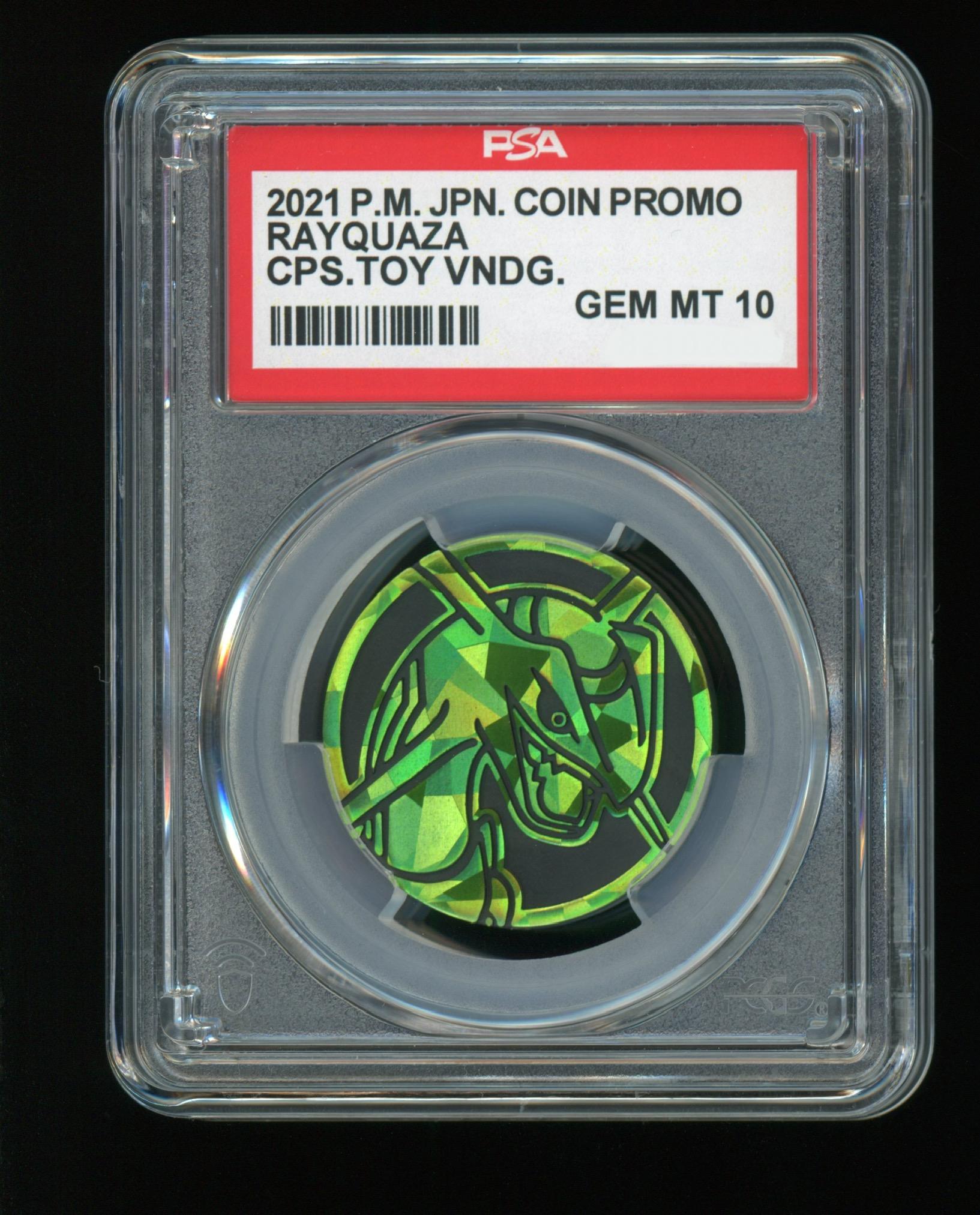 PSA 10 Rayquaza Japanese Coin Promo Capsule Toy Vending Machines 2021 ...