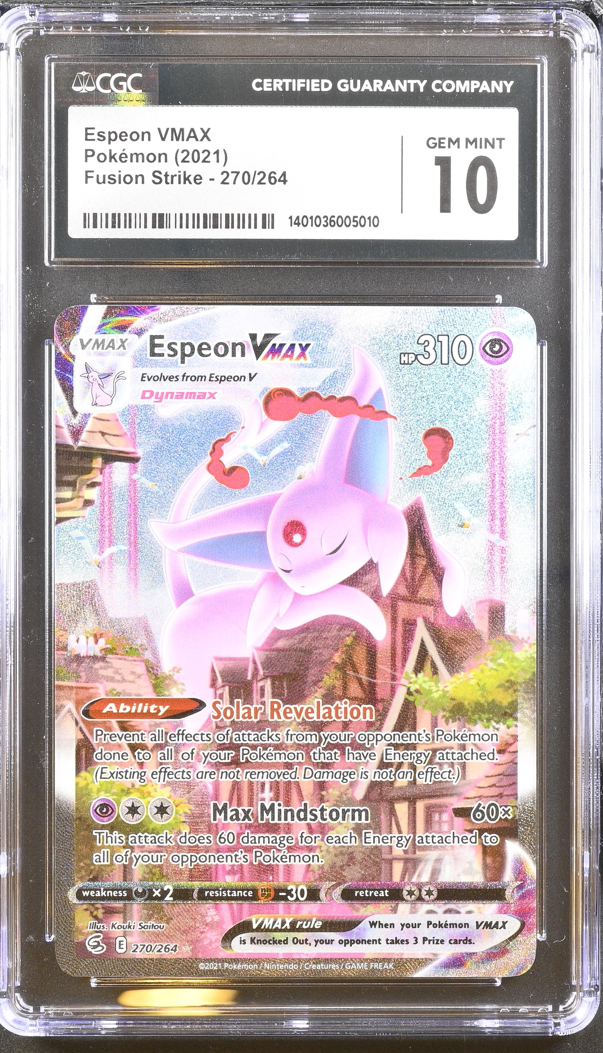 2021 Pokémon Fusion Strike Espeon VMAX #270/264 CGC 10 | Rare Candy
