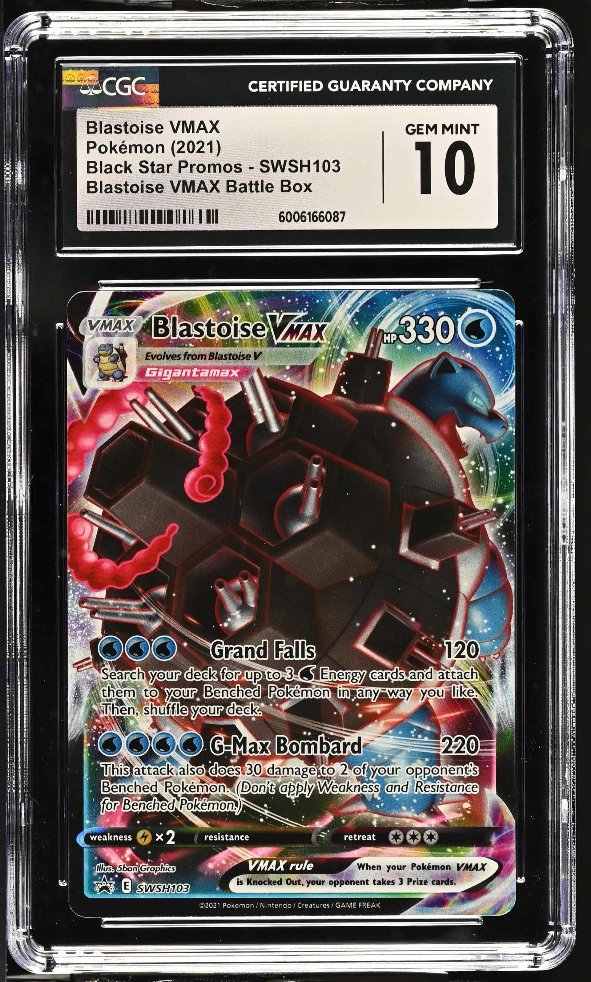 2021 Pokemon Black Star Promo Blastoise VMAX Battle Box Blastoise VMAX ...