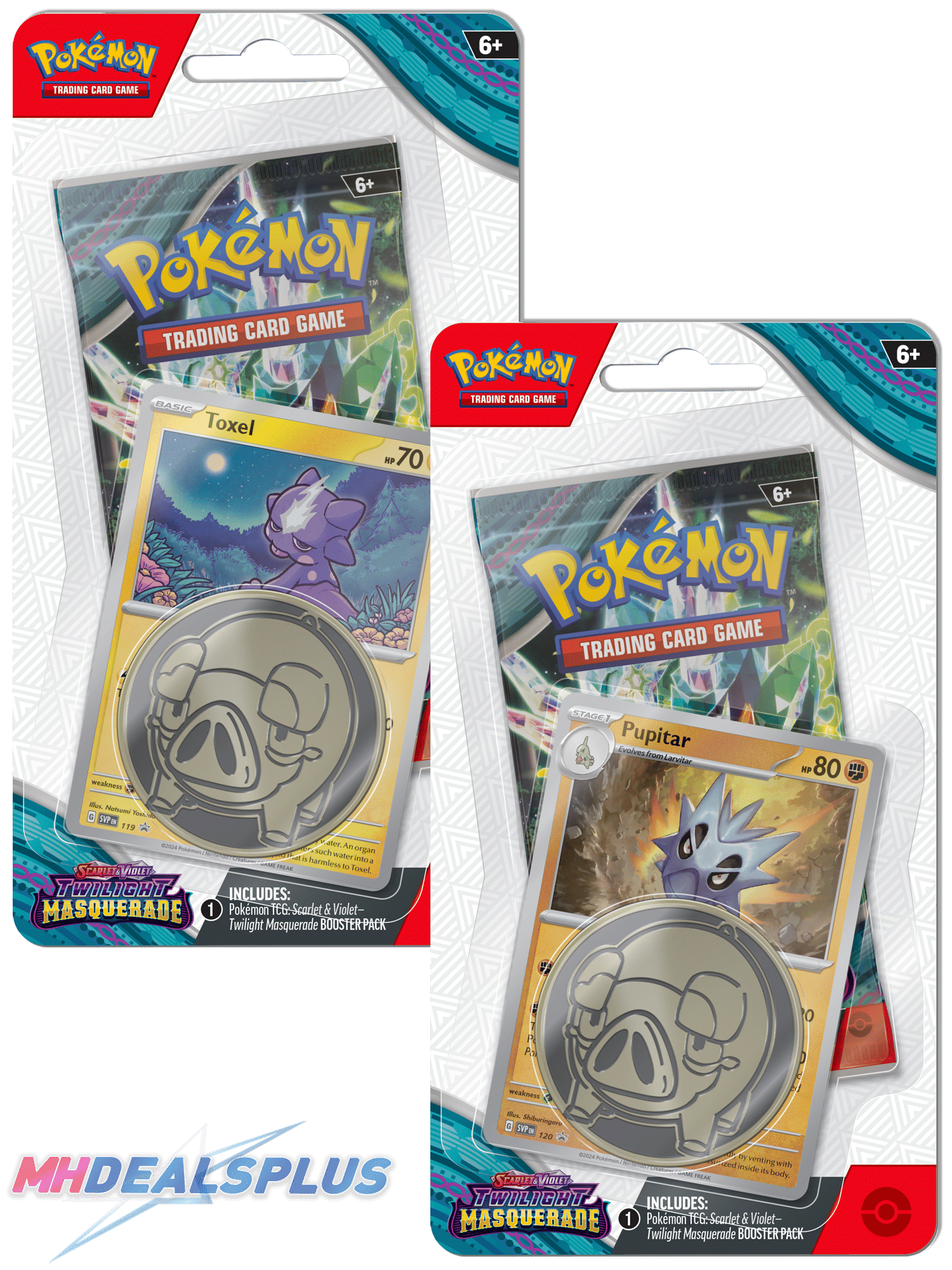 Pokemon Twilight Masquerade Checklane Blister Pack Set of 2 | Rare Candy