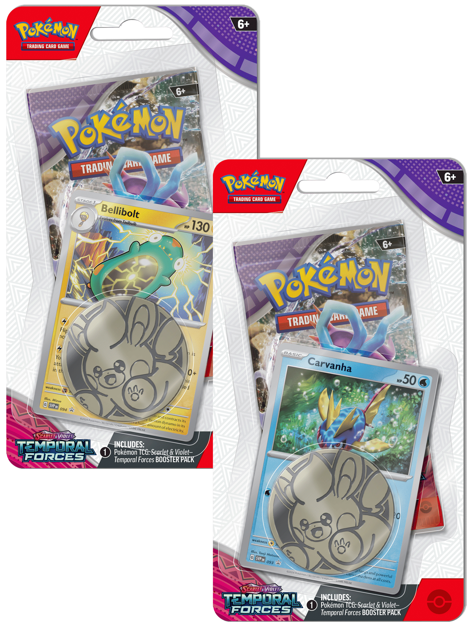 Pokemon Temporal Forces Checklane Blister Set of 2 | Rare Candy