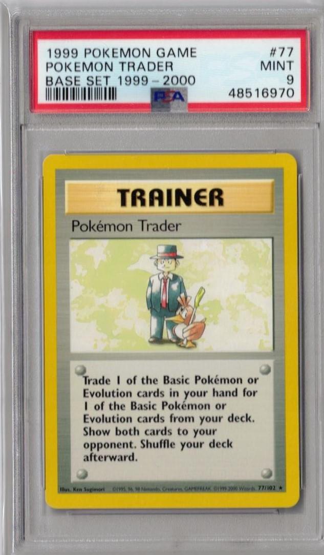 1999 Pokémon Base Pokémon Trader #77 PSA 9 | Rare Candy