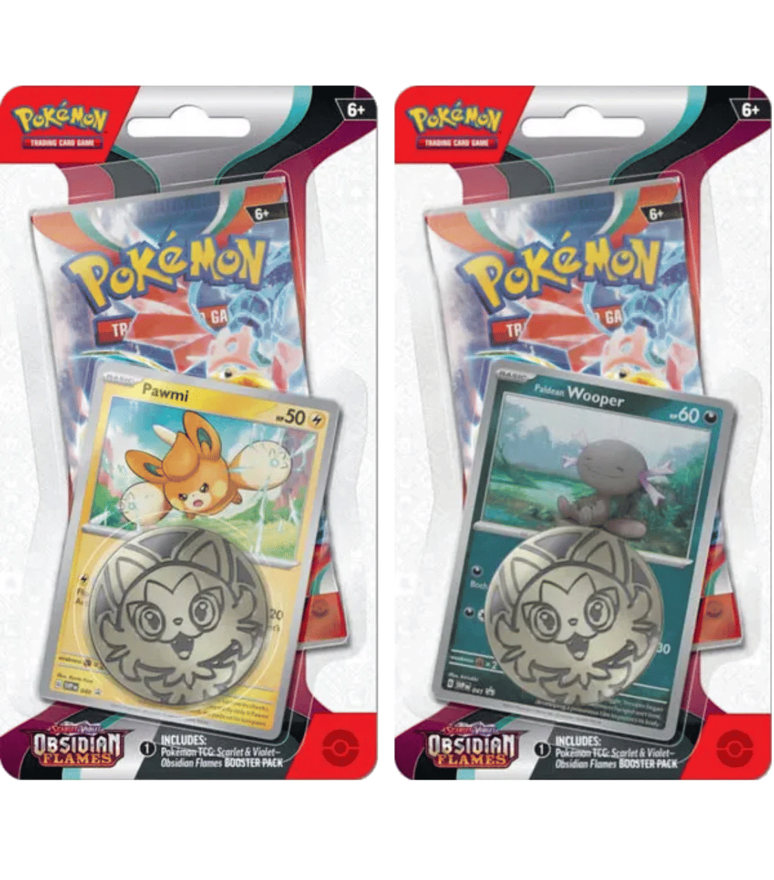 Pokemon Scarlet and Violet Obsidian Flames Checklane Blister Set [SV03 ...