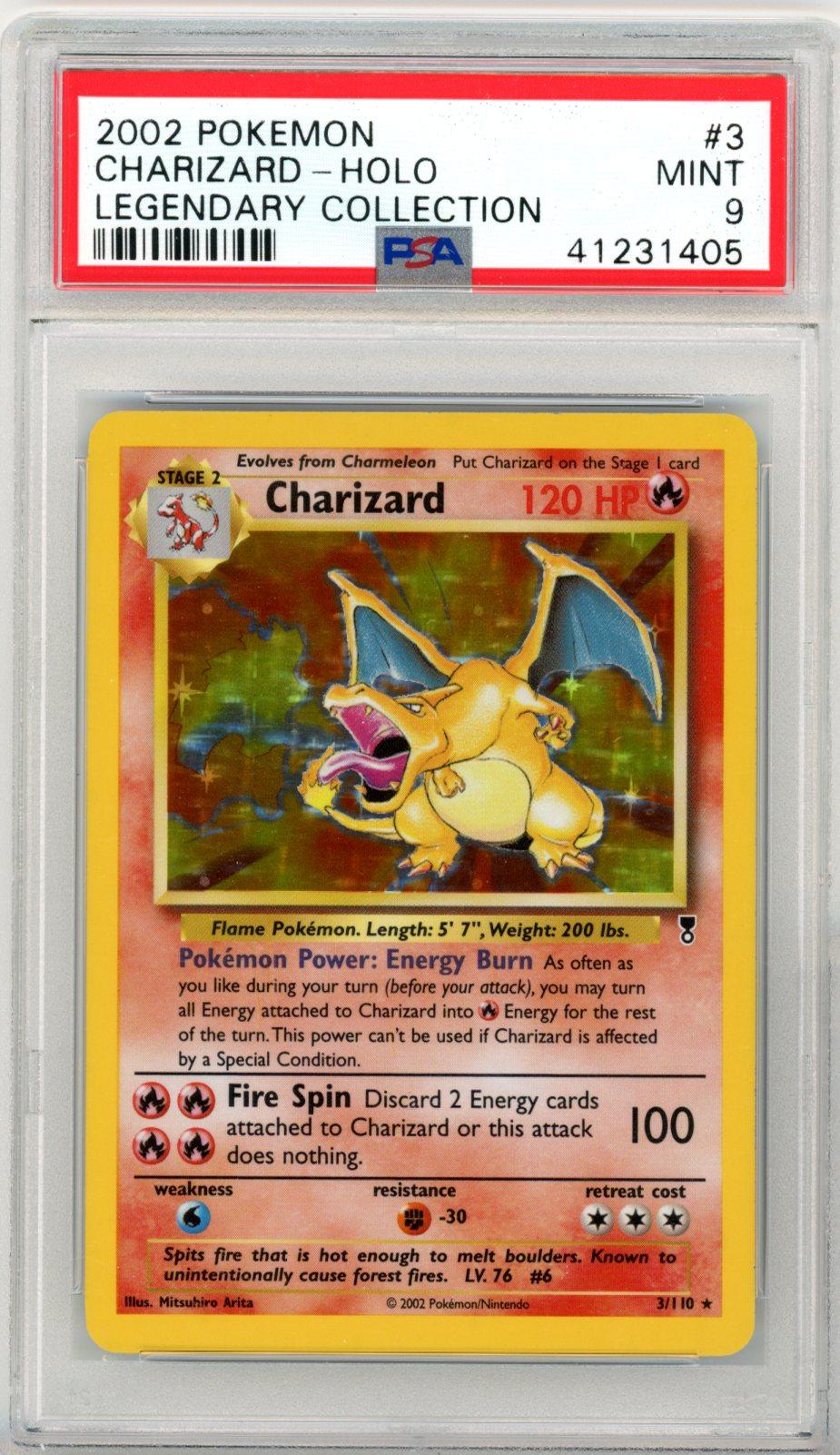 2002 Pokémon Legendary Collection Charizard Holo #3 PSA 9 | Rare Candy