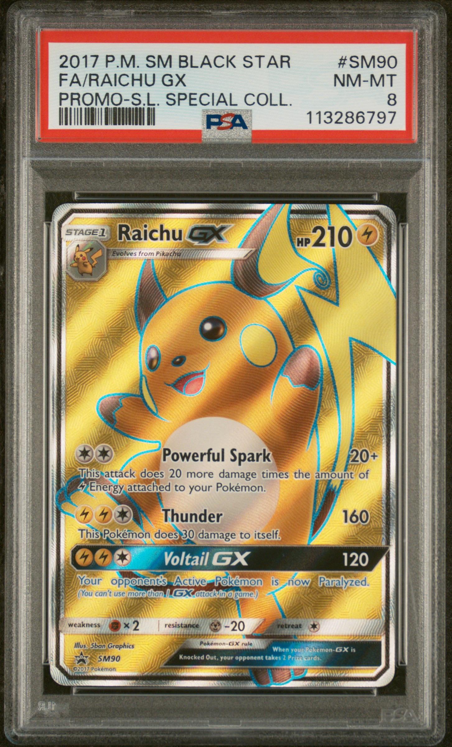 2017 Pokémon Shining Legends Raichu-GX Special Collection #SM90 PSA 8 ...