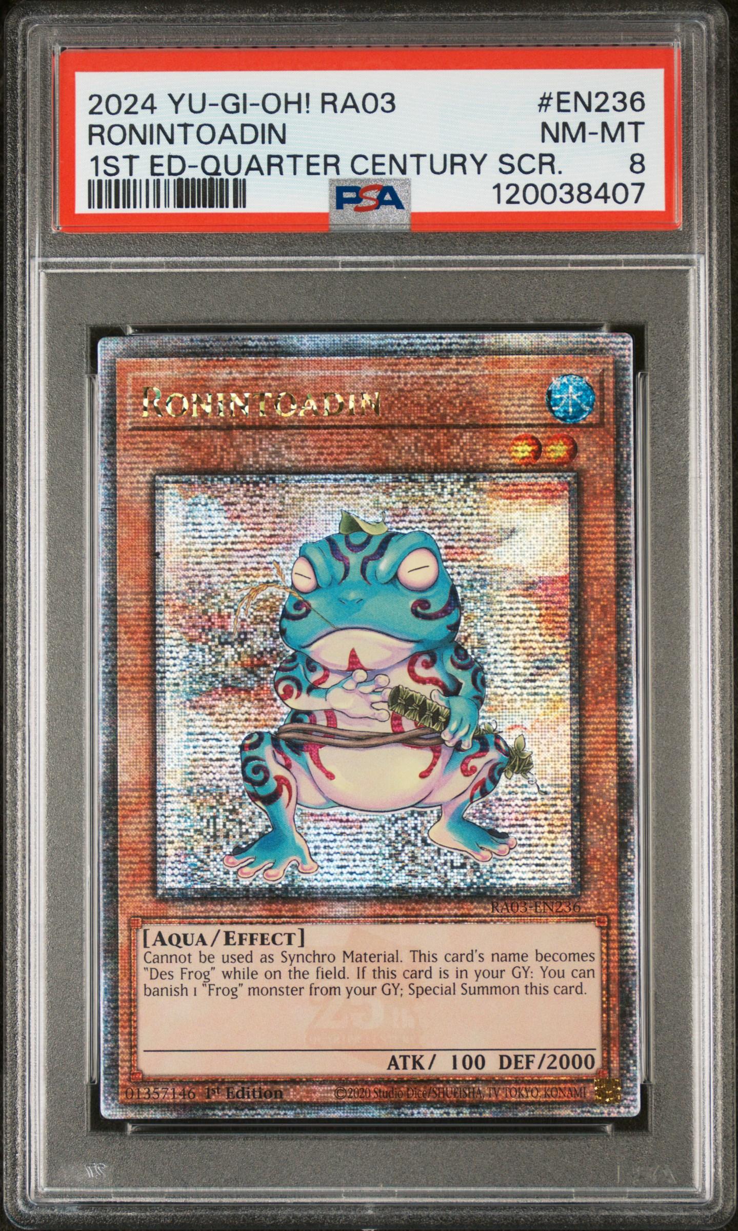 2024 Yu-Gi-Oh! Ra03-Quarter Century Bonanza Ronintoadin #EN236 PSA 8 ...