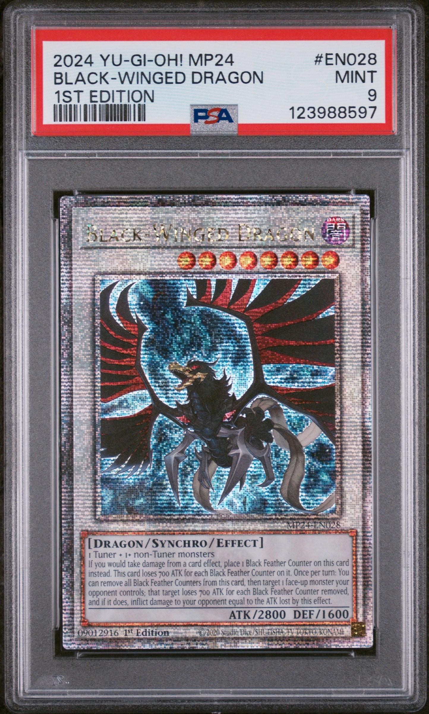 2024 YuGiOh! Mp24 Anniversary Dueling Mirrors Black Winged Dragon #EN028 PSA 9 | Rare Candy