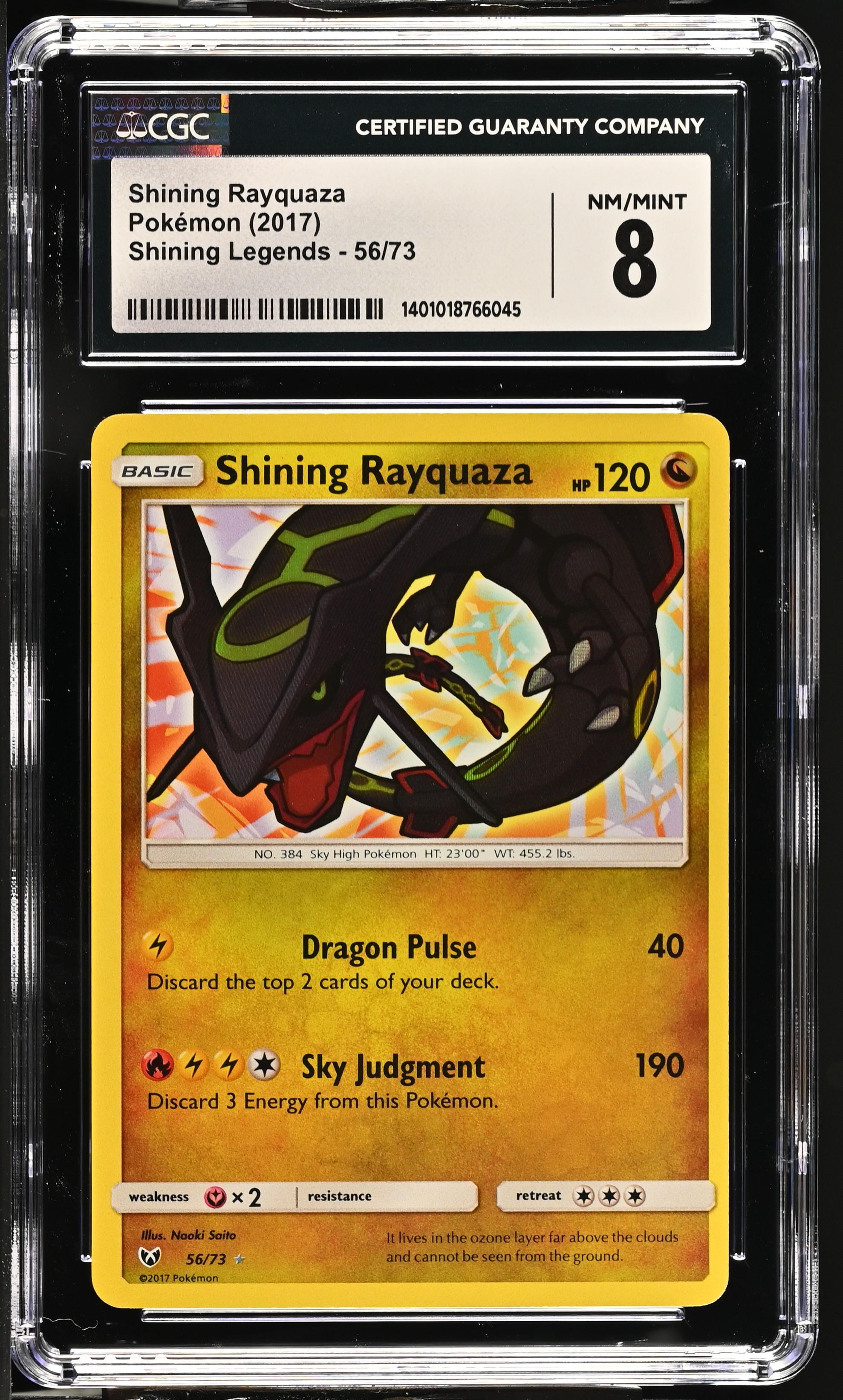 2017 Pokémon Shining Legends Holo #56 Shining Rayquaza CGC 8 | Rare Candy
