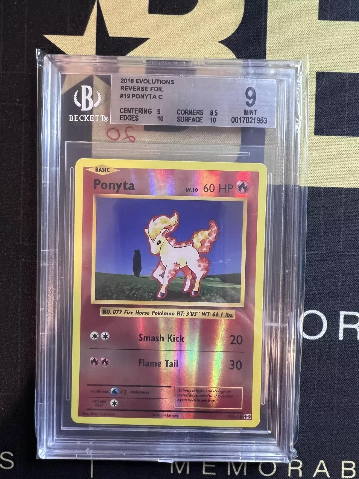 XY - Evolutions #19/108 Ponyta reverse holo BGS 9 | Rare Candy