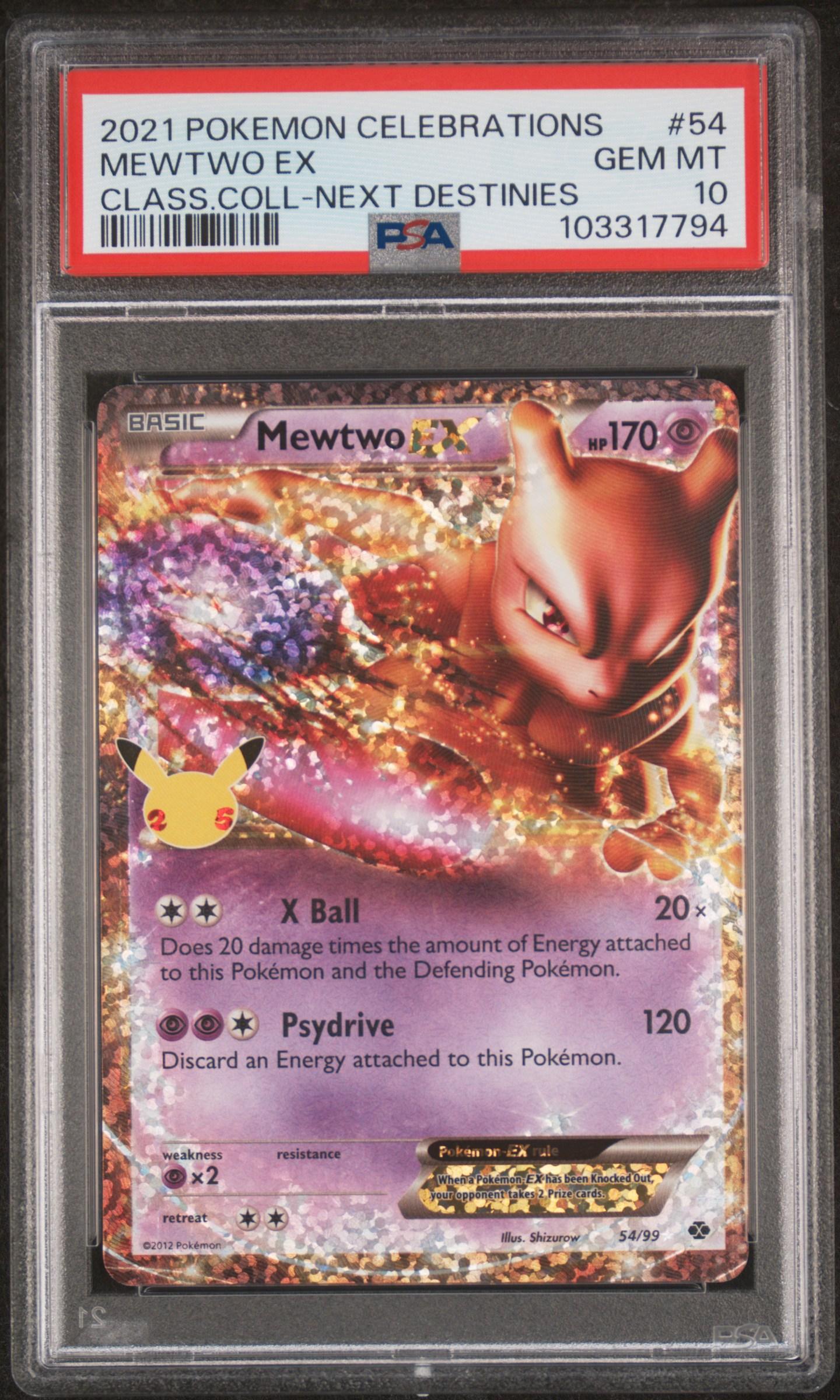 Mewtwo Ex #54 2021 Pokemon Celebrations Classic Collection PSA 10 ...