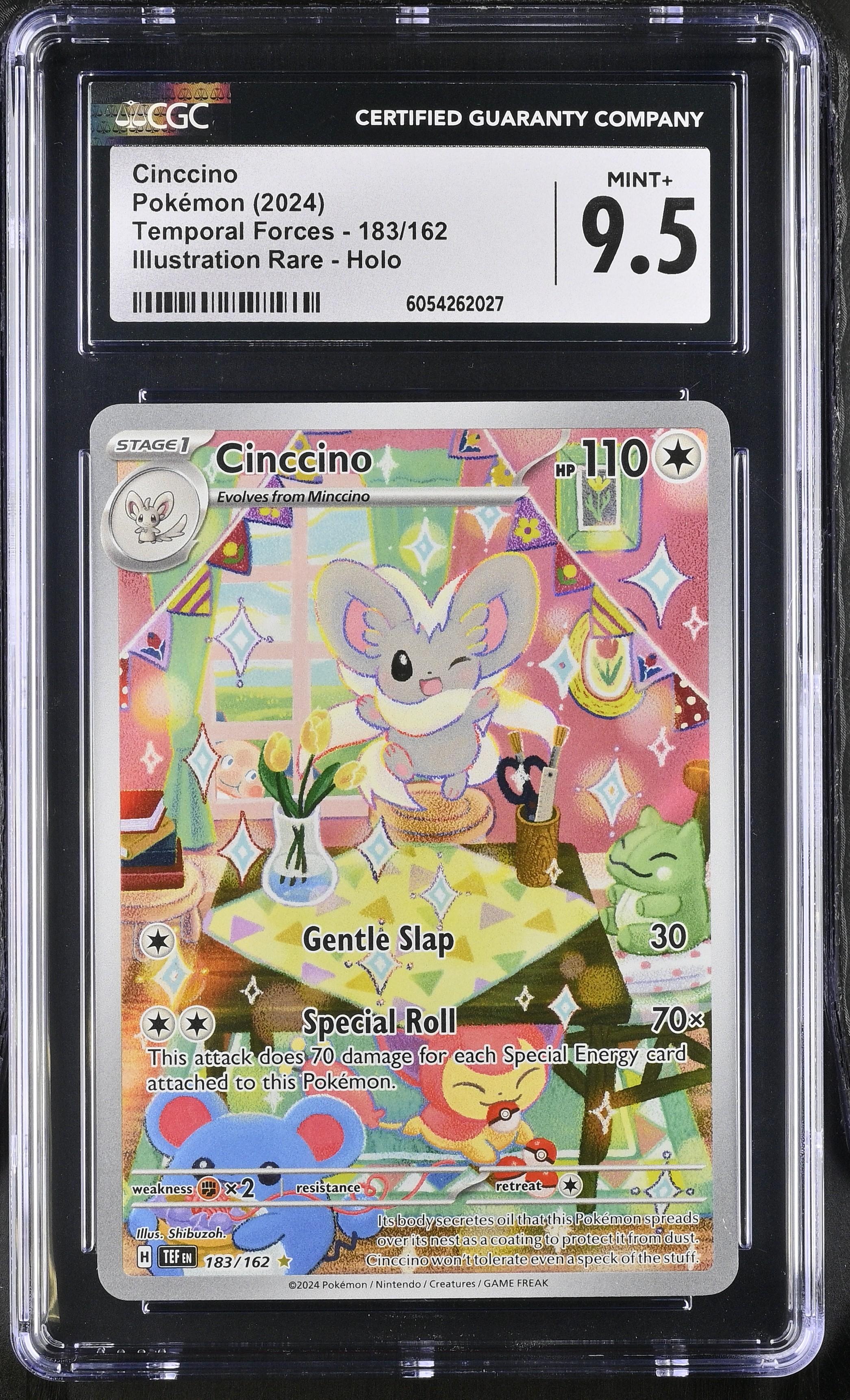 2024 Pokémon Temporal Forces Illustration Rare Holo #183 Cinccino CGC 9.5 | Rare Candy