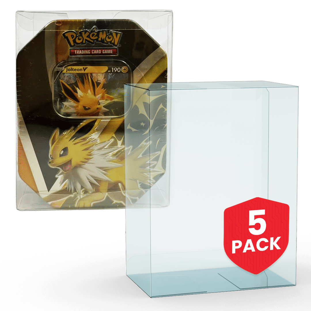 Medium Tin Case Protector for Pokemon PET Pack of 5 EVO-8577 | Rare Candy