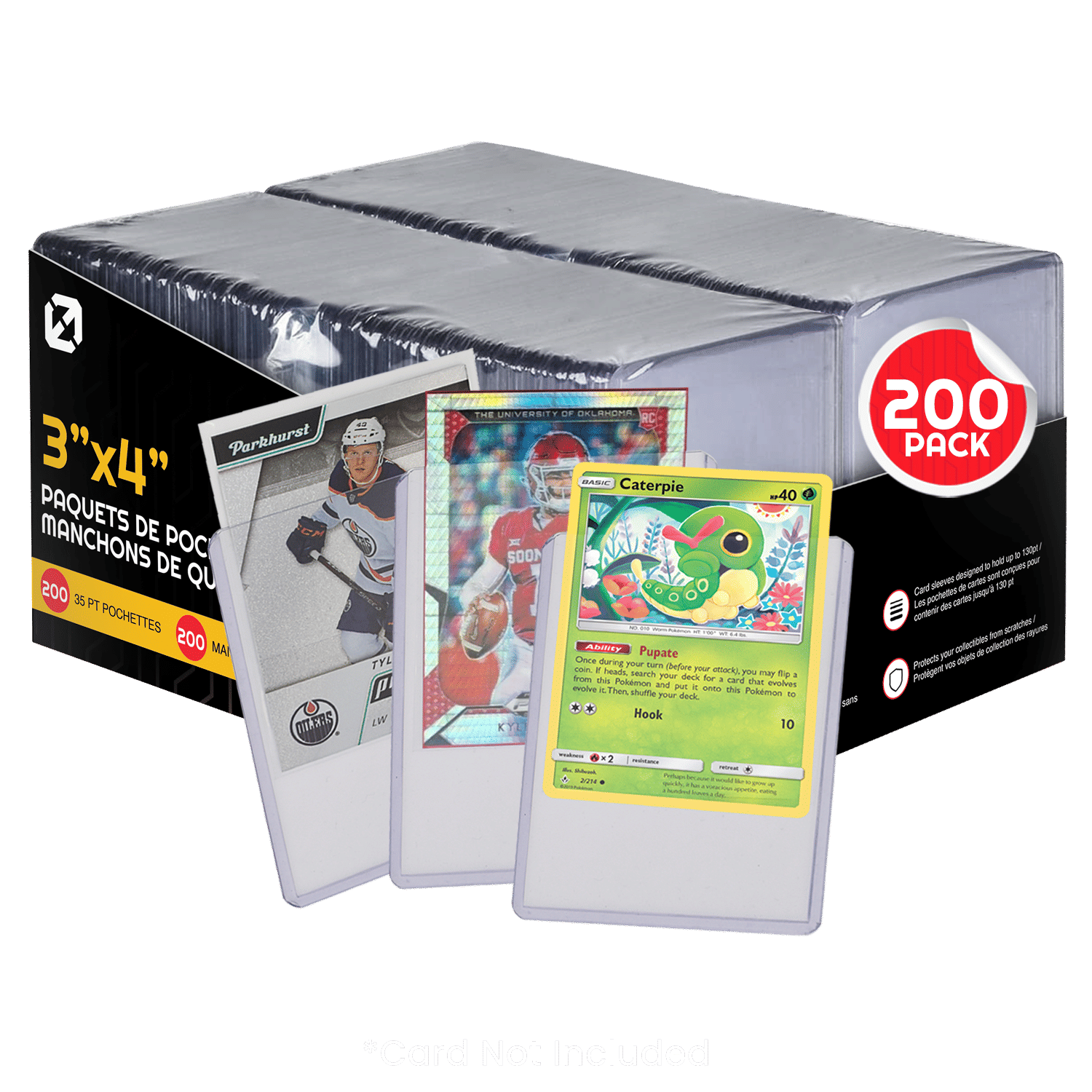 200 Card Topload Holder + 200 Regular Sleeves EVO-1974 | Rare Candy