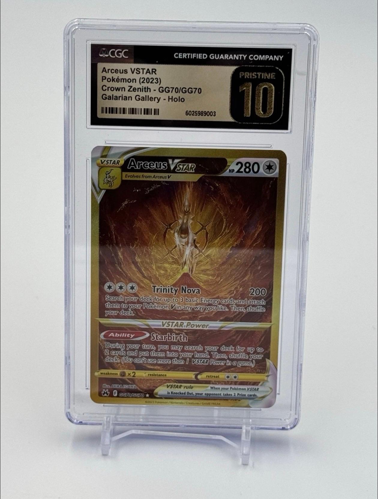 2023 Pokémon Crown Zenith Galarian Gallery Arceus VSTAR #GG70/GG70 CGC Pristine 10 | Rare Candy