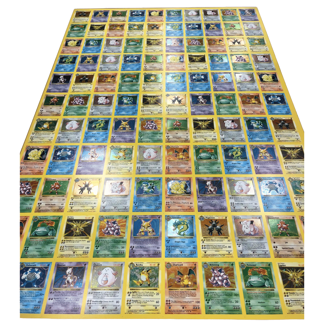 1999 Pokemon Shadowless Base Set Holo Uncut Sheet English | Rare Candy