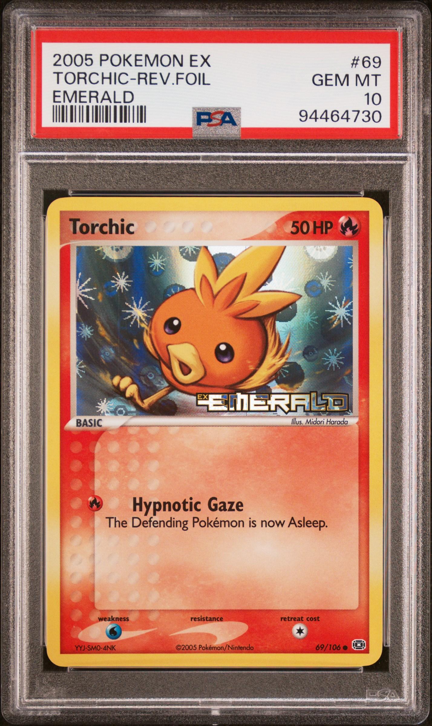 2005 Pokémon Ex Emerald #69 Torchic-rev.foil PSA 10 | Rare Candy