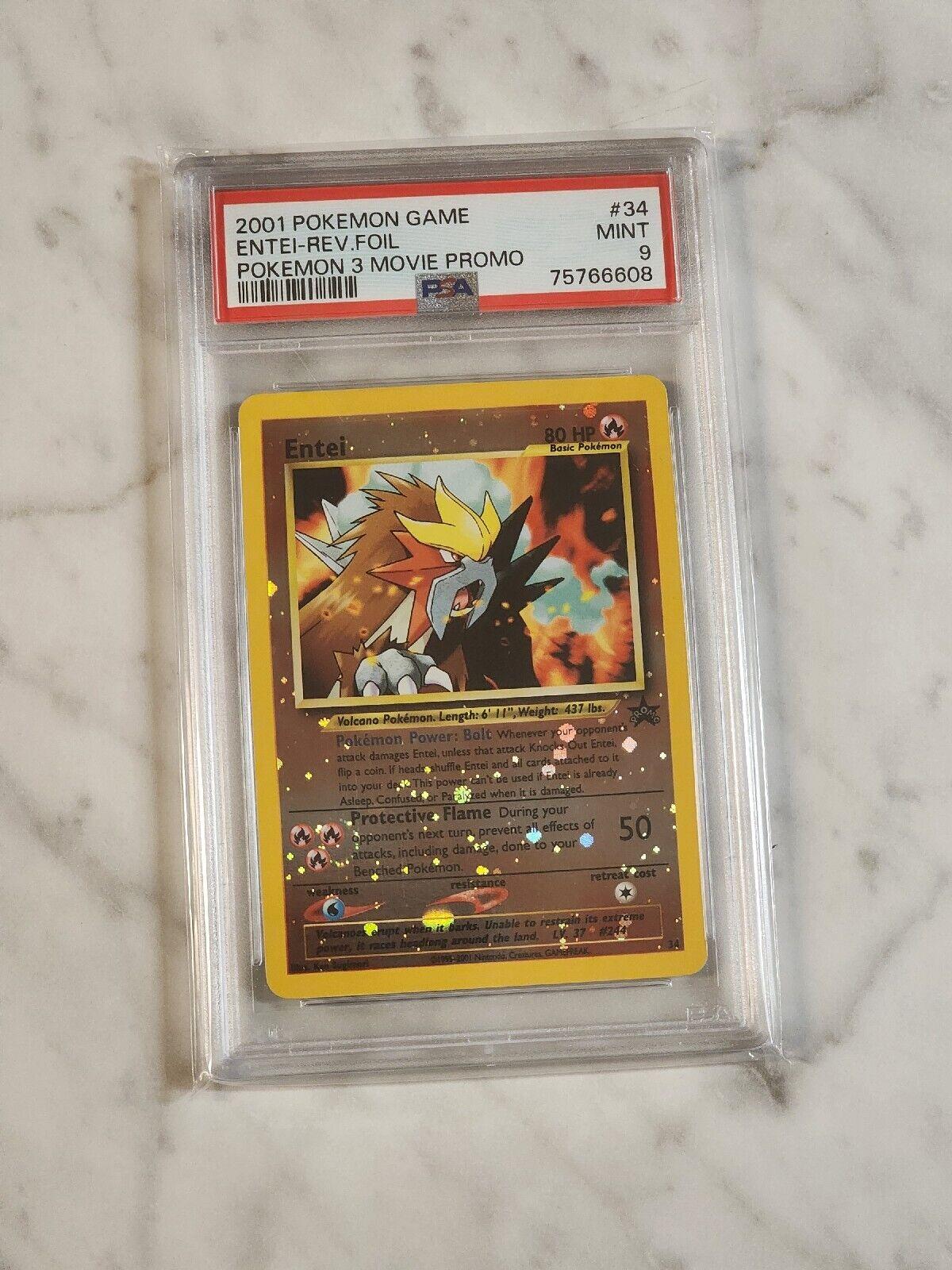 2001 Pokémon Game Movie Entei-Rev.Foil Reverse Holo #34 PSA 9 | Rare Candy