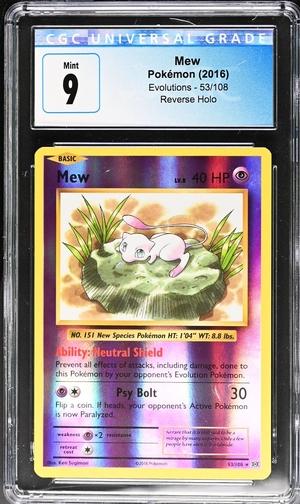 2018 Pokemon Evolutions Mew Reverse Holo #53 CGC 9 | Rare Candy
