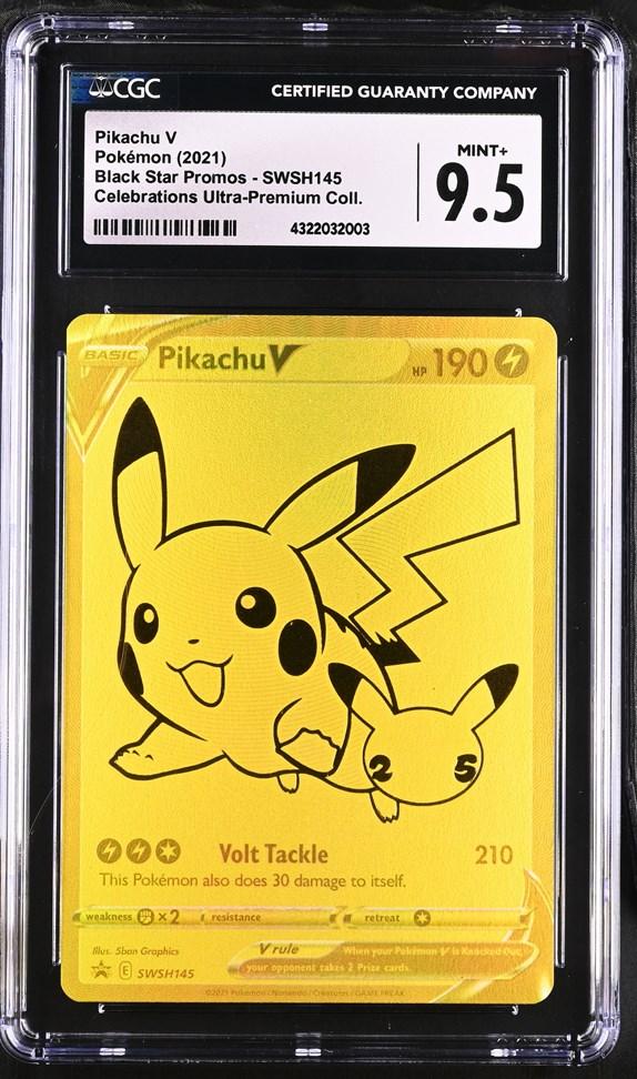 Pikachu V Pokémon 2021 English Black Star Promos - Sword & Shield SWSH145 Celebrations UPC ...