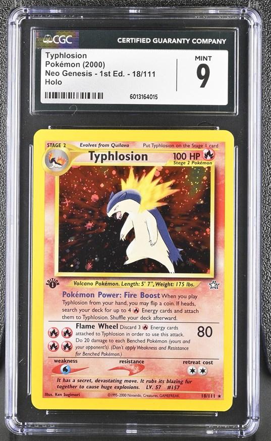 2000 Pokémon Neo Genesis Typhlosion #18 CGC Mint 9 | Rare Candy