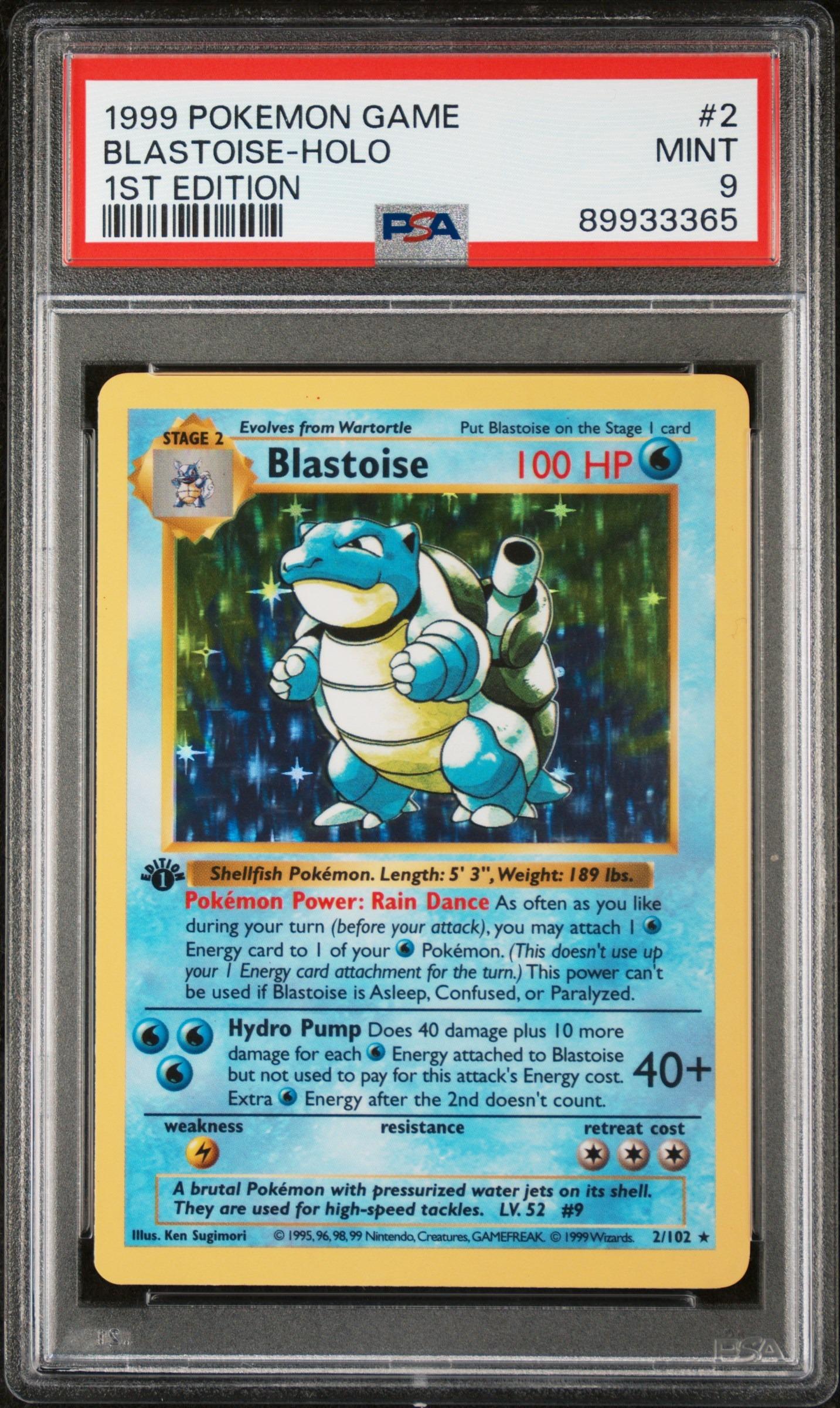 PSA 9 1st Edition Base Set Blastoise Pokémon 1999 | Rare Candy