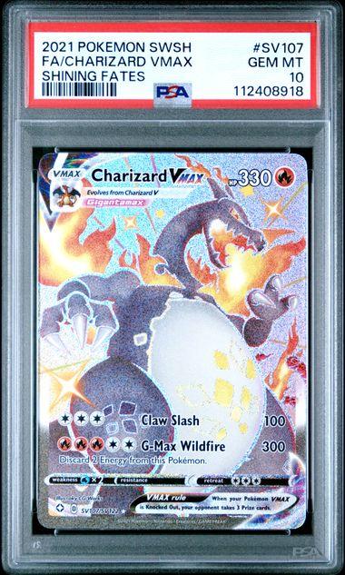 2021 Pokémon Shining Fates Shiny Vault Charizard VMAX #SV107 PSA 10 ...